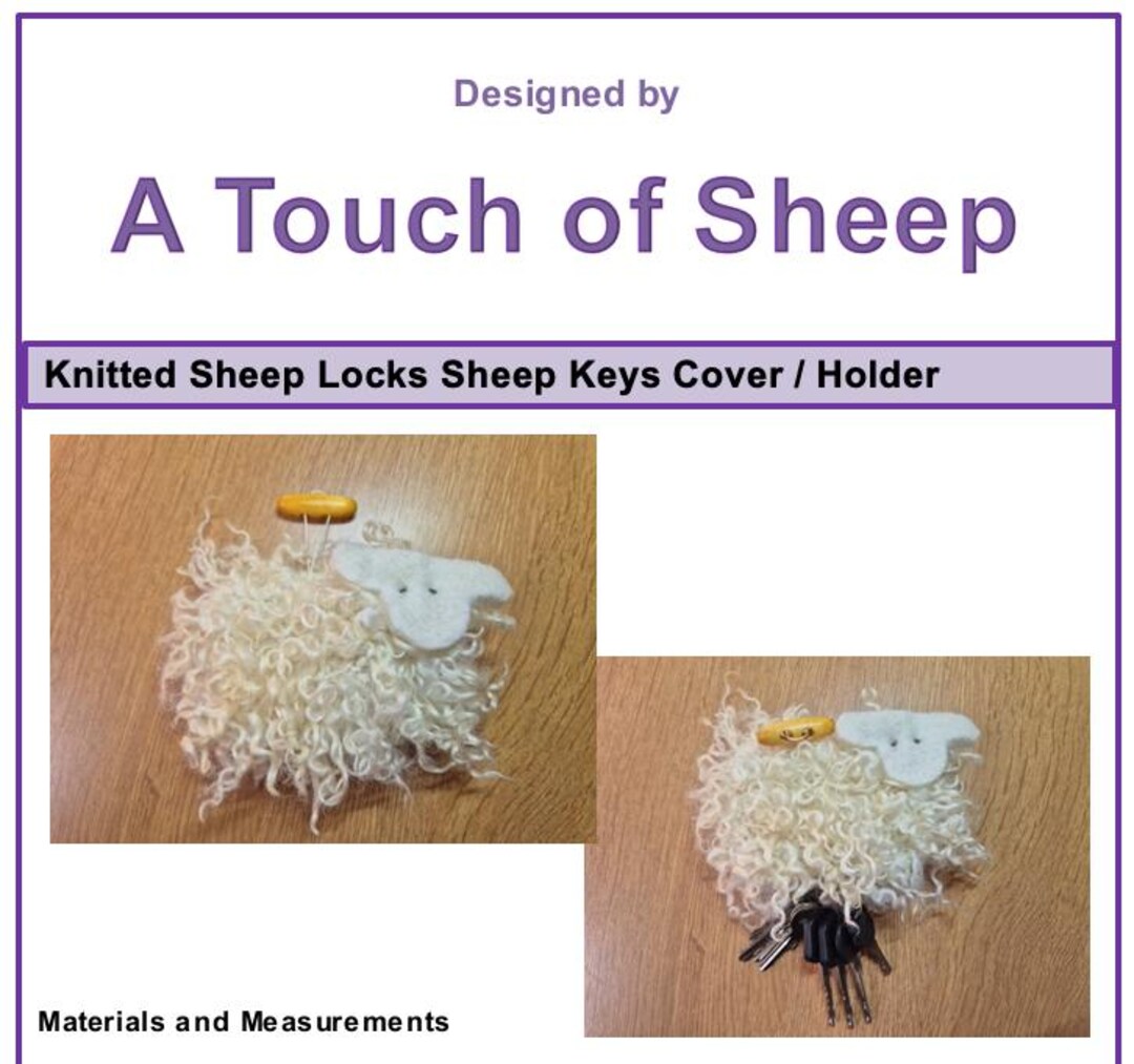 Knitting Pattern: How to Knit a Sheep Keys Cover With Stunning Locks ...