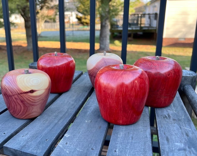 Stunning Hand Crafted Decorative Wooden Apple Made From Yew Wood ...
