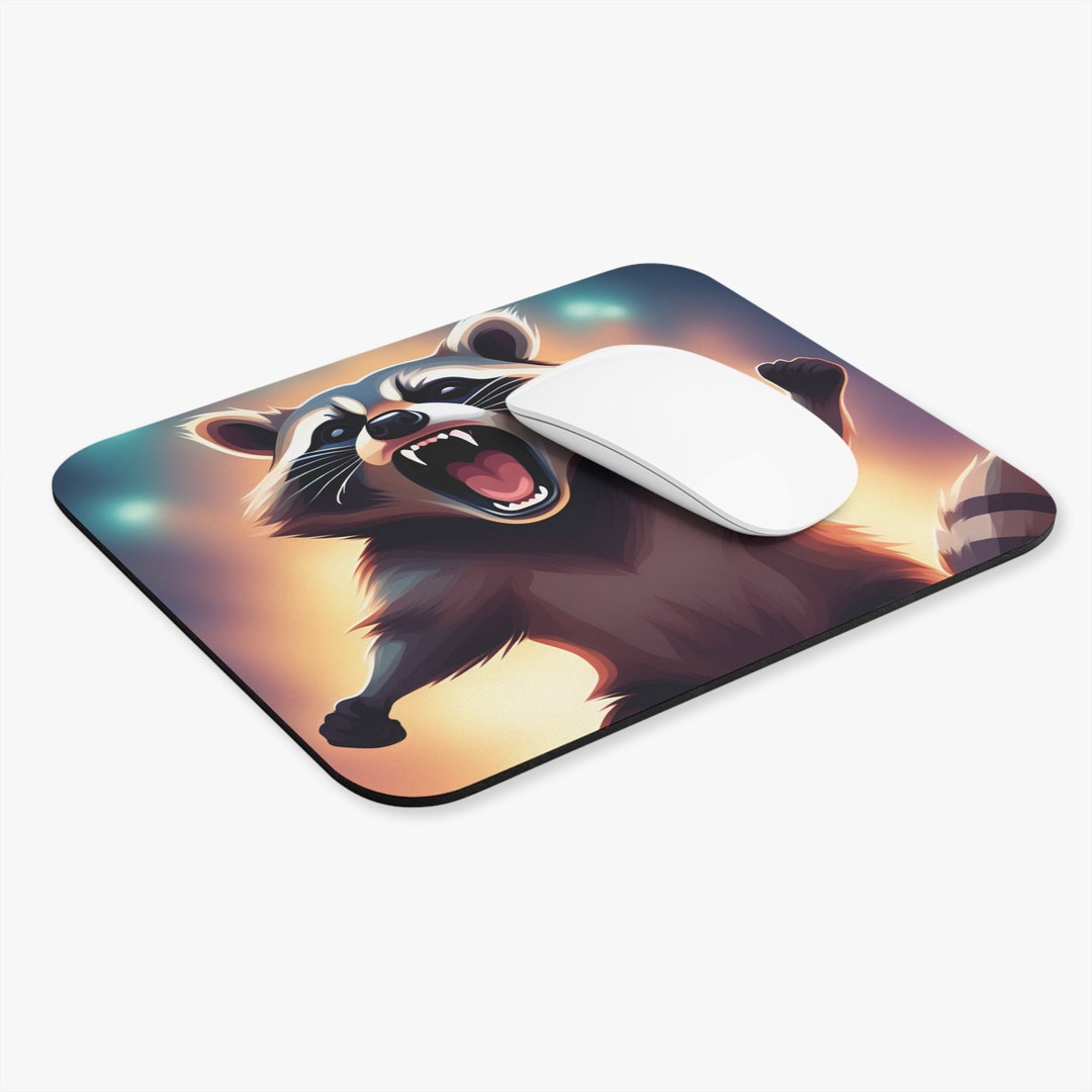 Screaming Raccoon Mouse Pad - Etsy