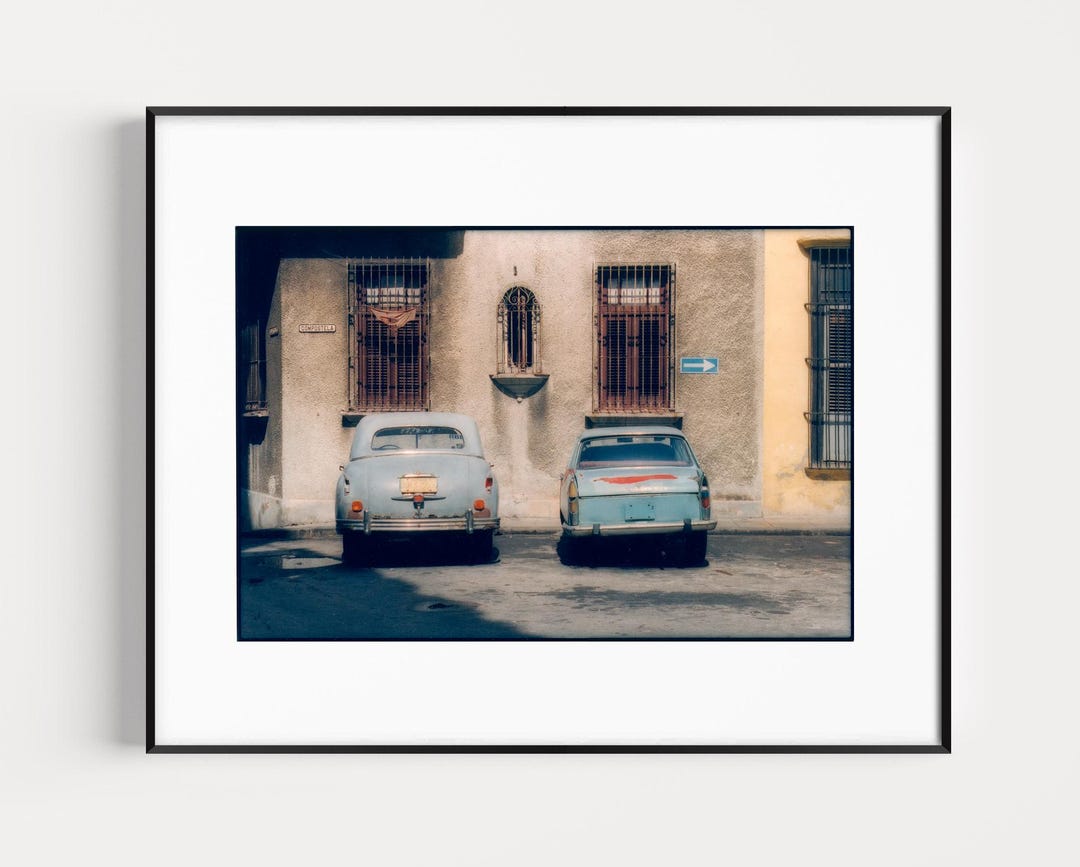 Two Blue Cars, Havana 1994. Color Fine Art Film Street Photography ...
