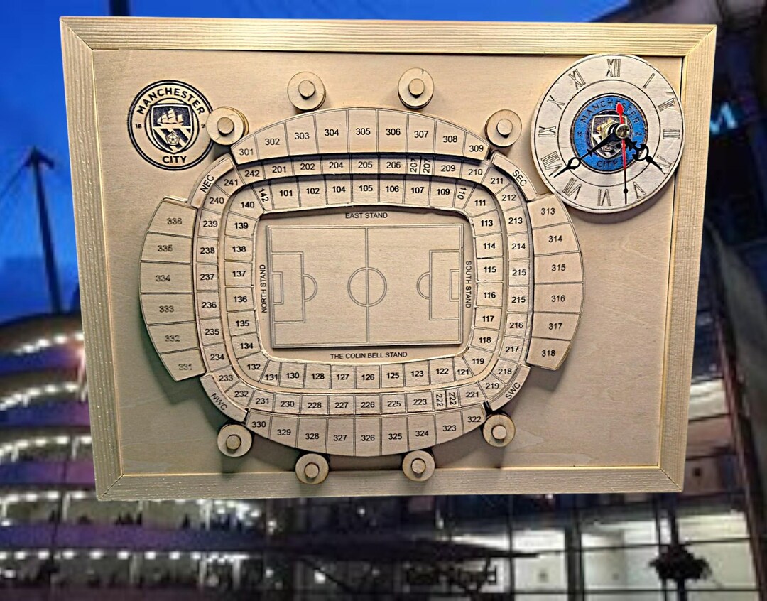 Football Stadium Clocks - City - United - Wall Art - and American ...