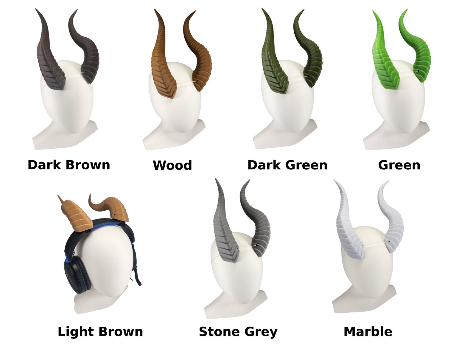Dragon Horns for Headset 3D Printed Horns for Headphones Satyr Horn ...