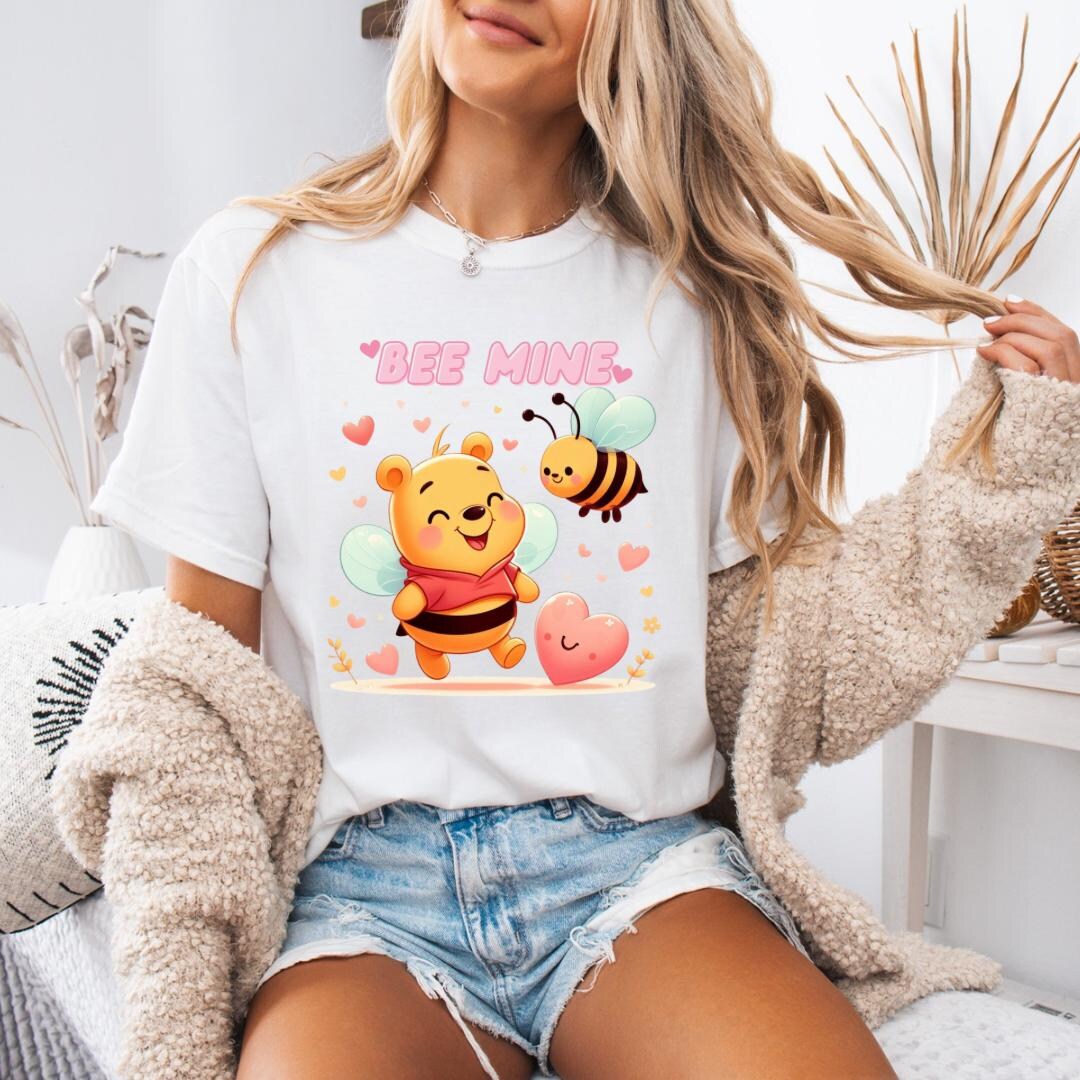 Bee Mine, Winnie the Pooh, Valentine Day, Gift, Unisex Heavy Cotton Tee ...