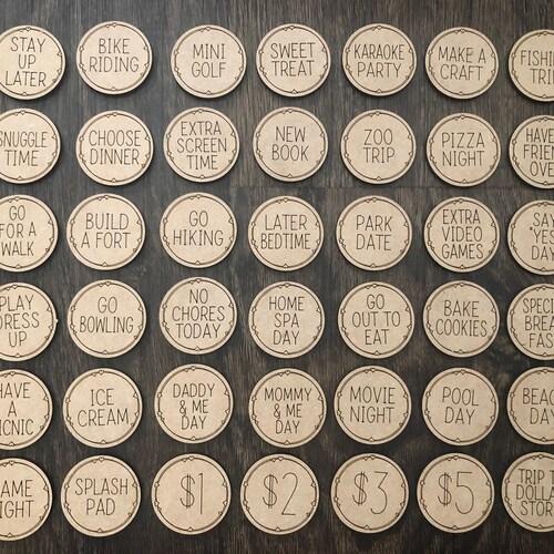 Kids Reward Tokens Encouragement Rewards Good Behavior - Etsy