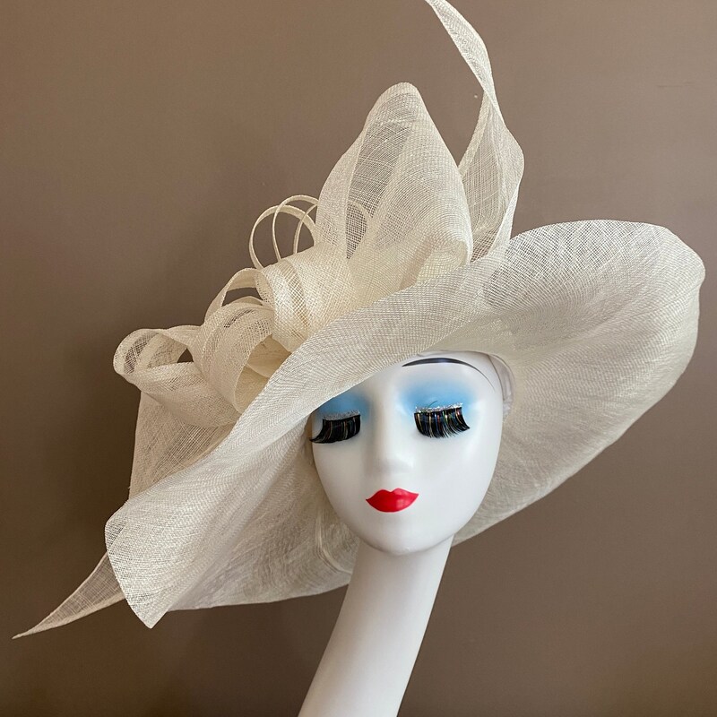 White Derby Hat - Etsy