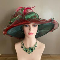 Fascinator in Leather, Leather Christmas Fascinator, Christmas Hat With ...