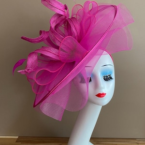 Fuchsia Pink Kentucky Derby Hat. Handmade Derby Hat. Fuchsia/hot Pink ...