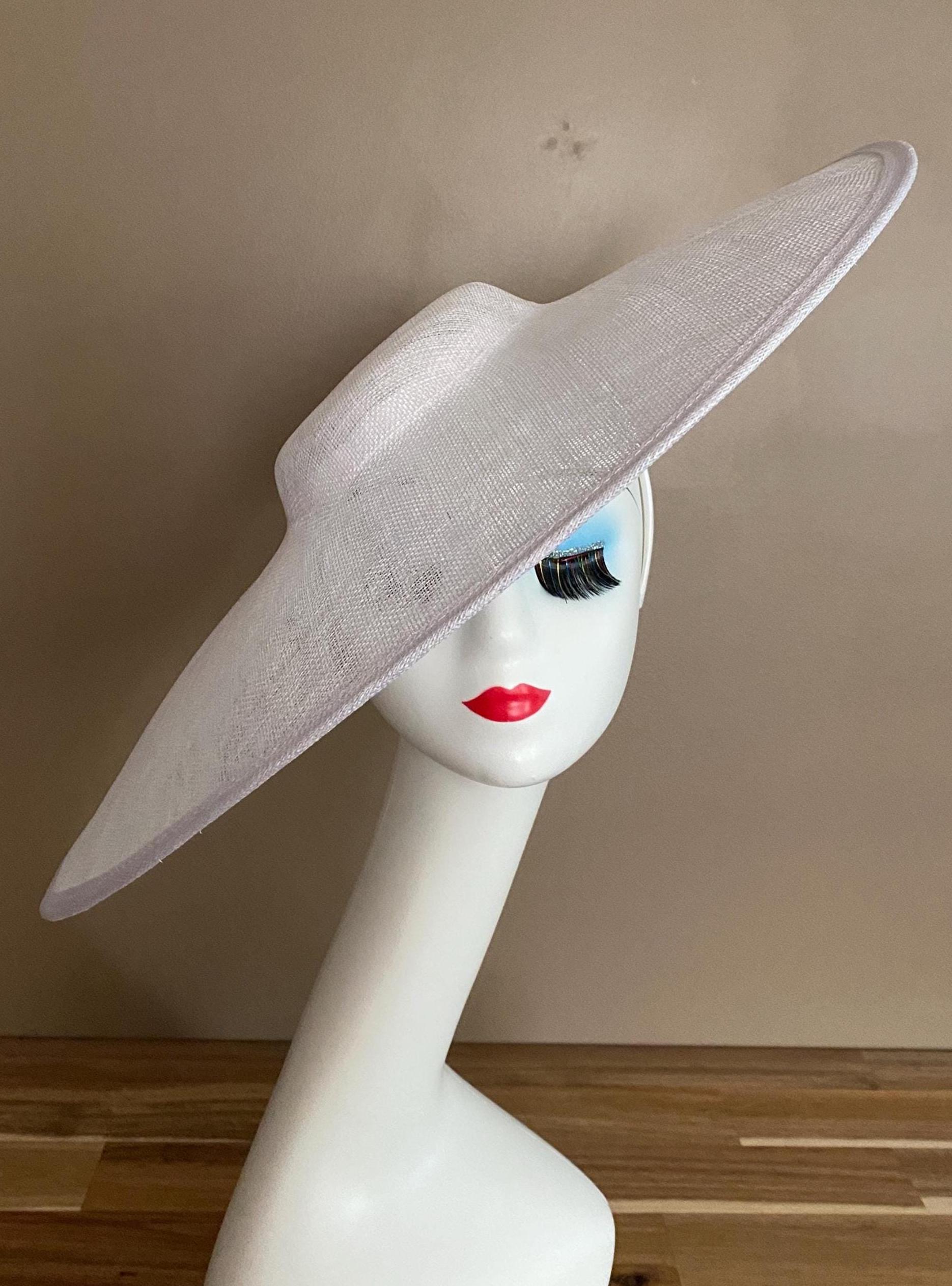 Extra Large White Sinamay Hatinator: Vintage Fasinator, DIY Fascinator ...