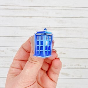 TARDIS Pin Doctor Who TV Show Space Ship Acrylic Pin Kawaii - Etsy
