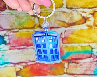 TARDIS Pin, Doctor Who TV Show Space Ship Acrylic Pin, Kawaii Cute ...