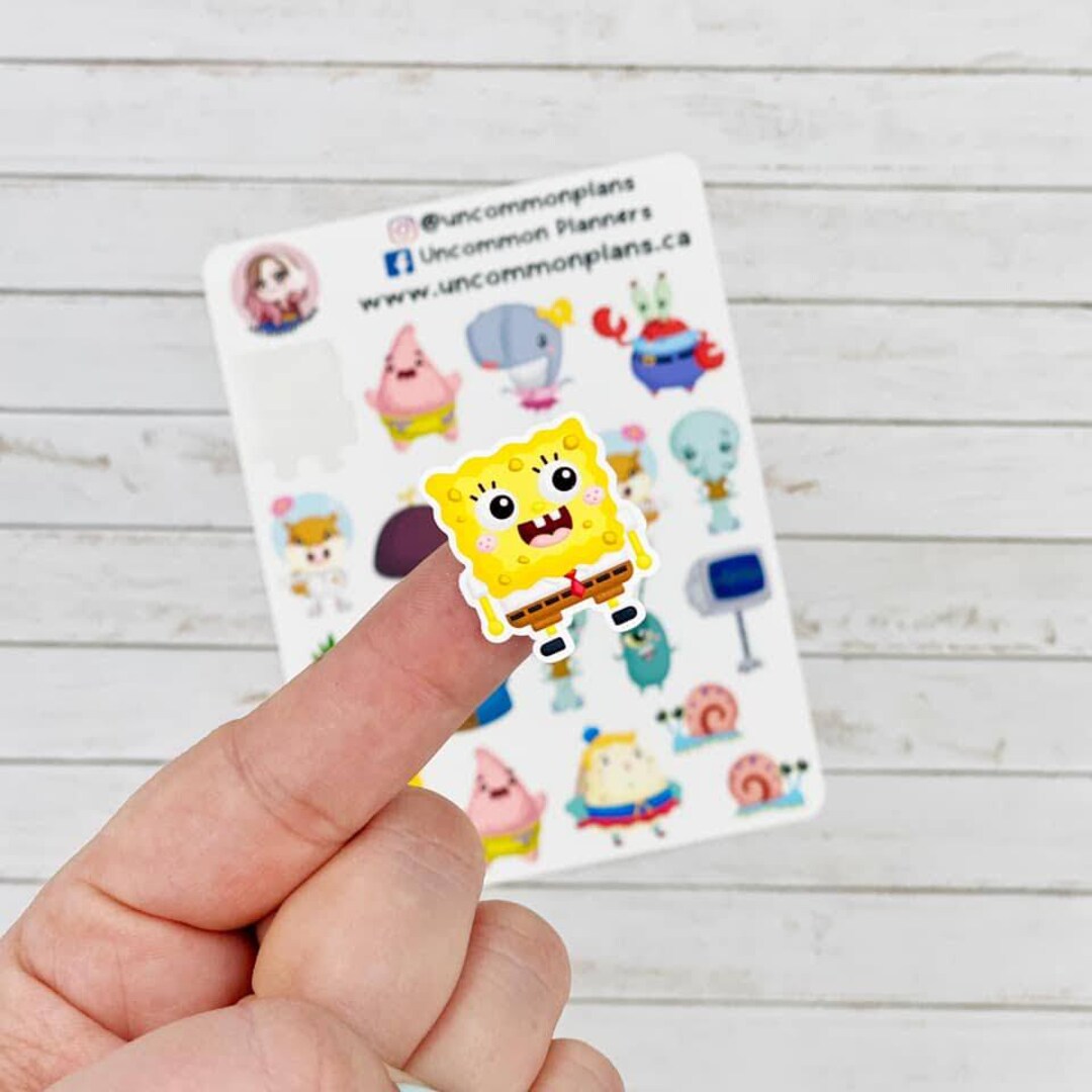 Underwater Sea Sponge & Friends Sticker Sheet, Scrapbook Deco Stickers ...