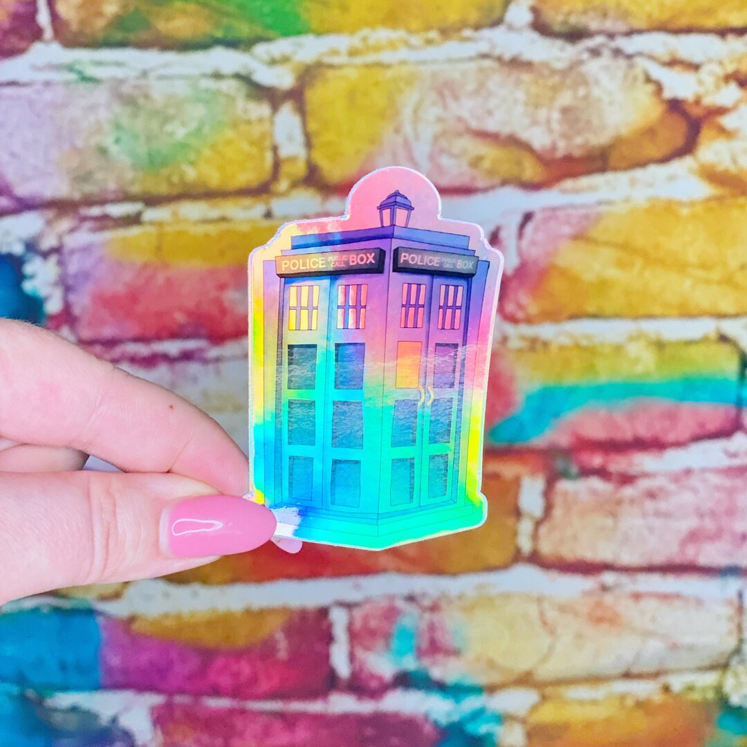 TARDIS Holographic Vinyl Decal, Doctor Who TV Show Space Ship Sticker ...