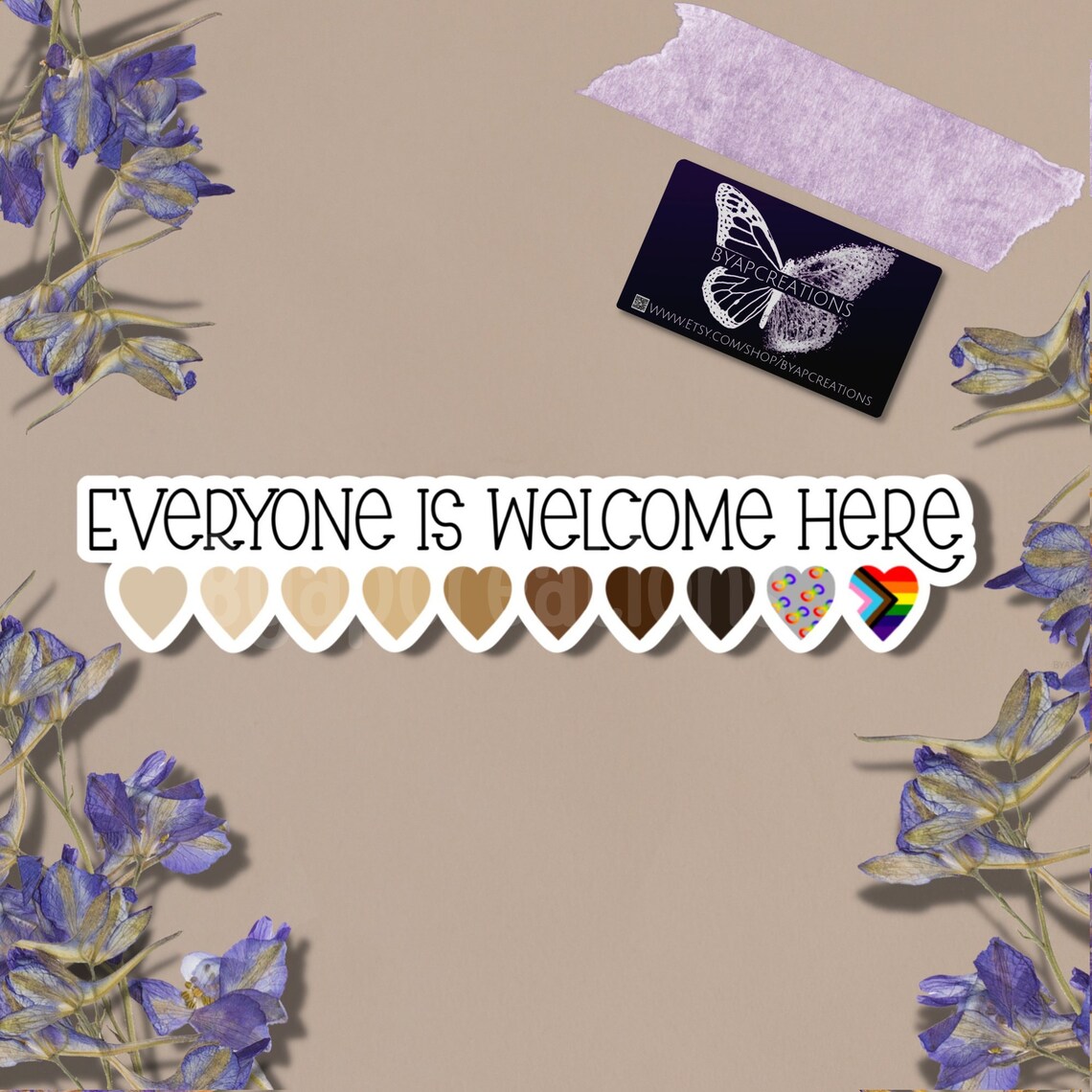 Everyone is Welcome Here Sticker, Vinyl, Equality Sticker, Diversity ...