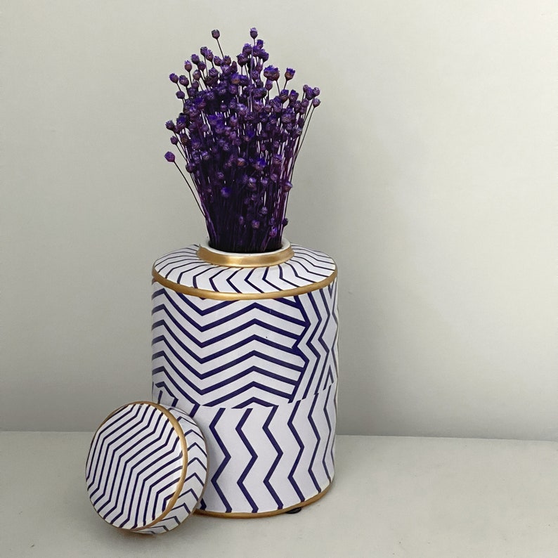 Ginger Jar, Vase, Nordic Vase, Storage Container, Home Decor, Blue Vase ...