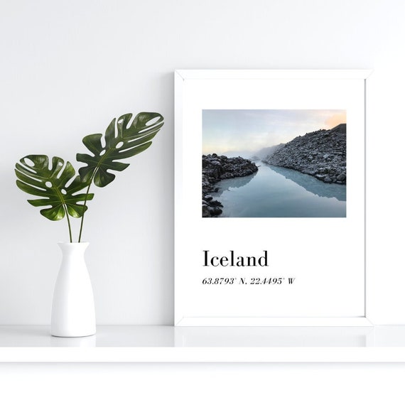 Blue Lagoon Iceland Print Travel Poster Print Digital - Etsy