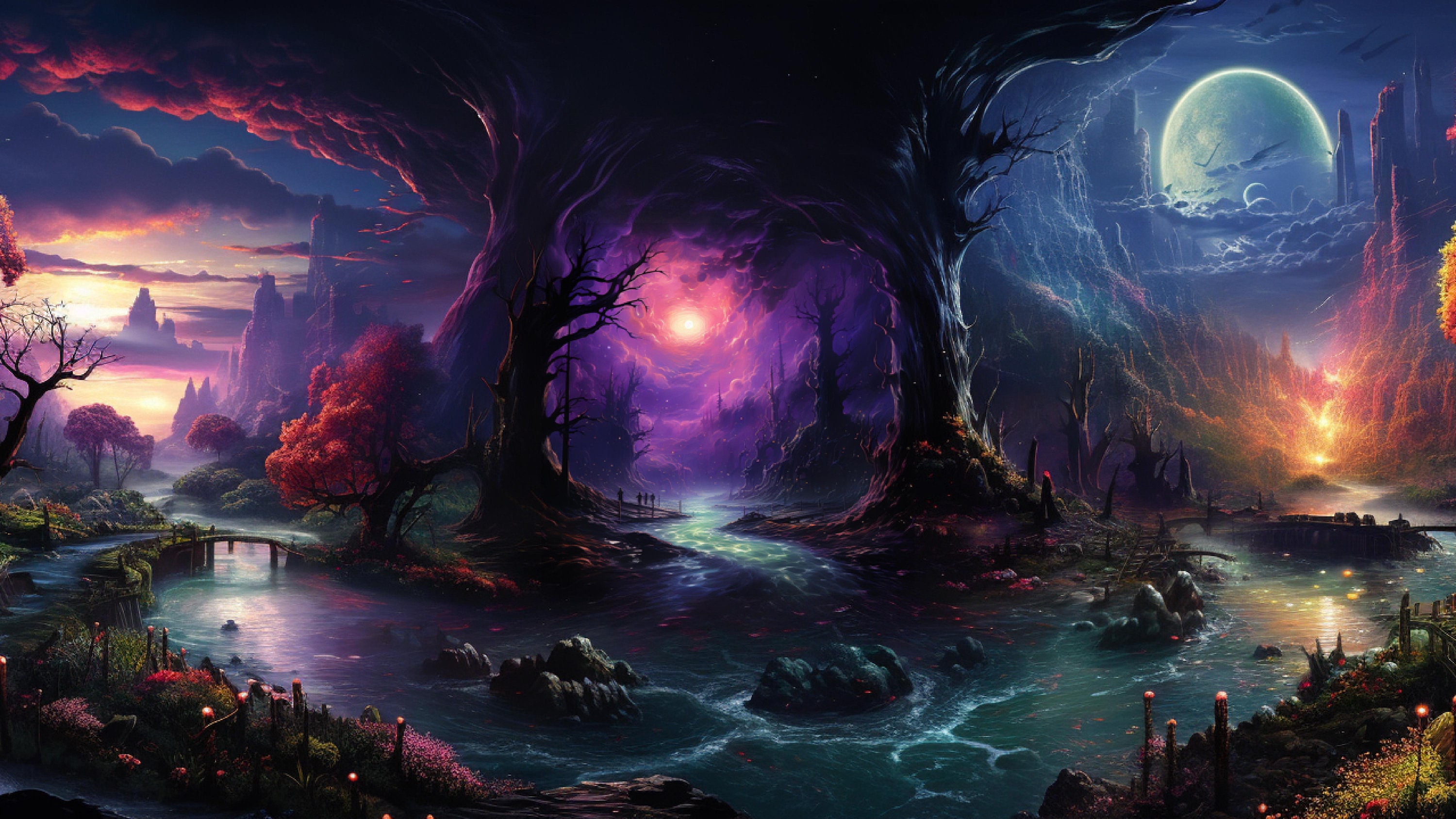 5 Stunning Fantasy Computer Wallpapers Computer Wall Paper, Digital ...