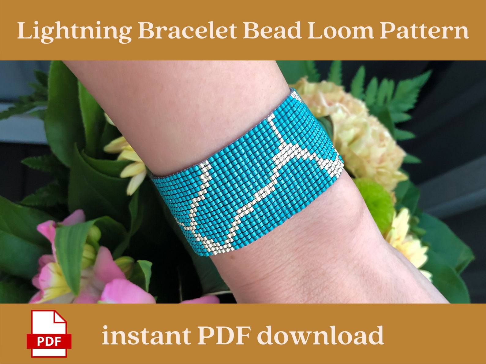 Bead Loom Bracelet Pattern Lightning Beading Bracelet | Etsy