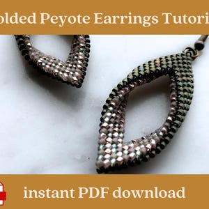 Folded Peyote Earthy Tones Earrings Tutorial, Twisted Peyote Boho ...