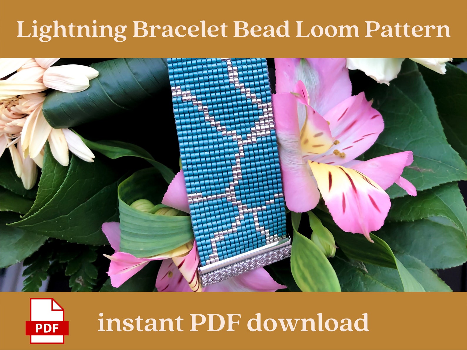 Bead Loom Bracelet Pattern Lightning Beading Bracelet | Etsy