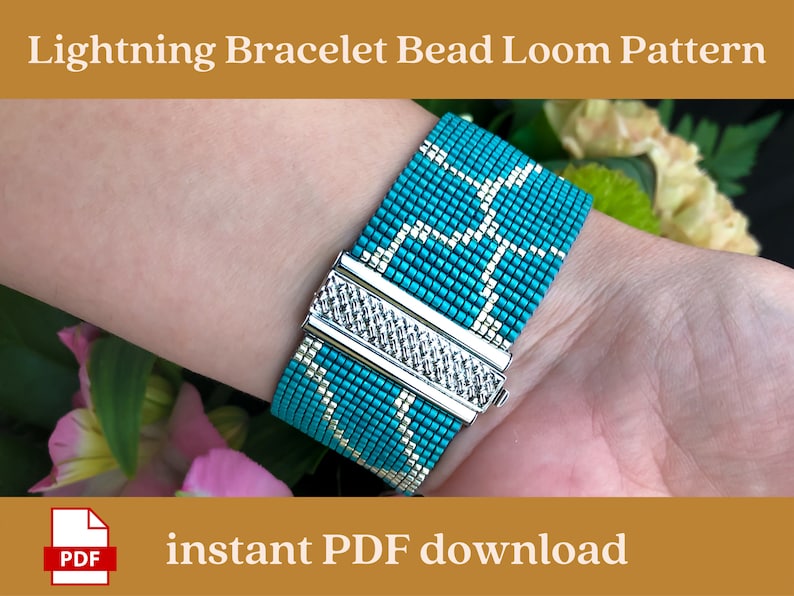Bead Loom Bracelet Pattern Lightning Beading Bracelet | Etsy