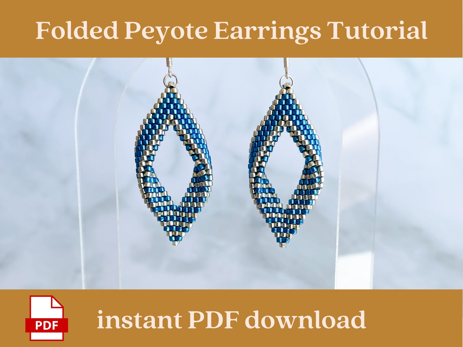 Twisted Peyote Beaded Earrings Tutorial, Folded Peyote Leaf Tutorial ...