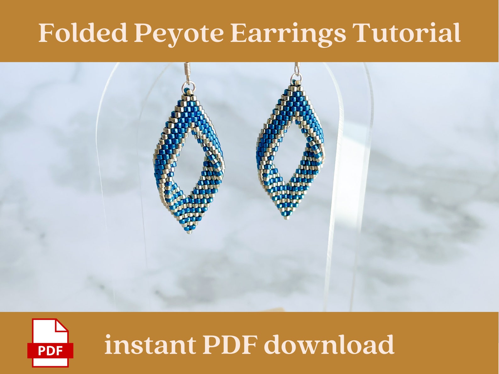 Twisted Peyote Beaded Earrings Tutorial, Folded Peyote Leaf Tutorial, Miyuki Delica Beaded ...