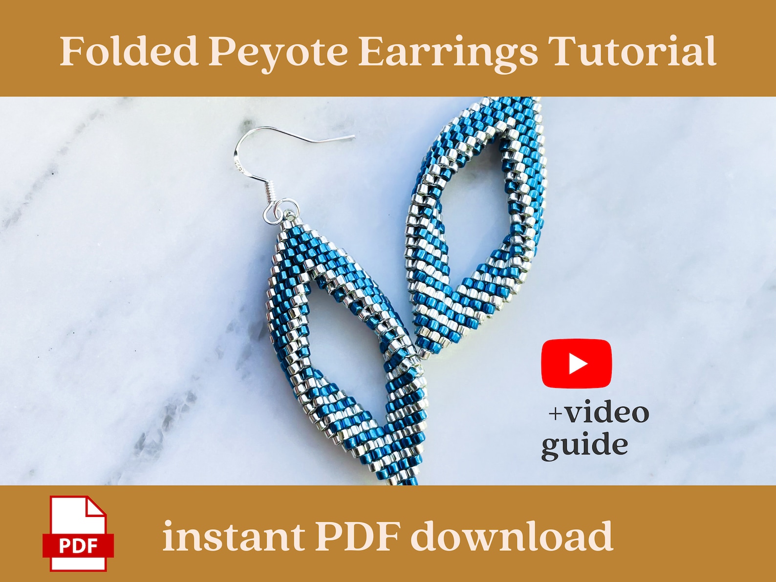 Twisted Peyote Beaded Earrings Tutorial, Folded Peyote Leaf Tutorial ...
