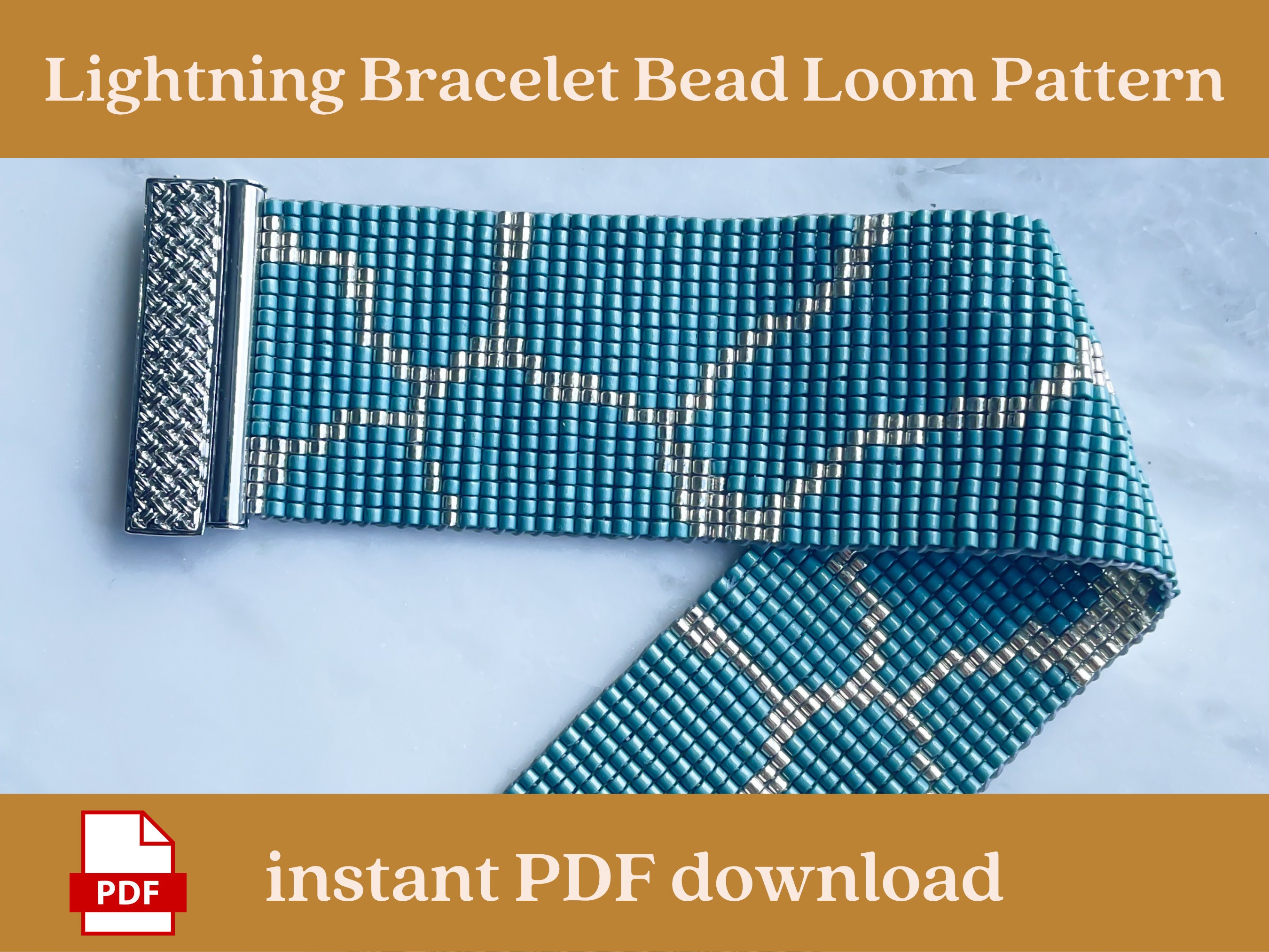 Bead Loom Bracelet Pattern Lightning Beading Bracelet - Etsy