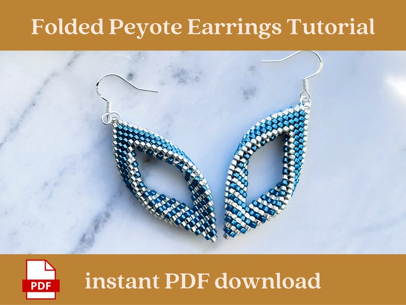 Twisted Peyote Beaded Earrings Tutorial, Folded Peyote Leaf Tutorial ...