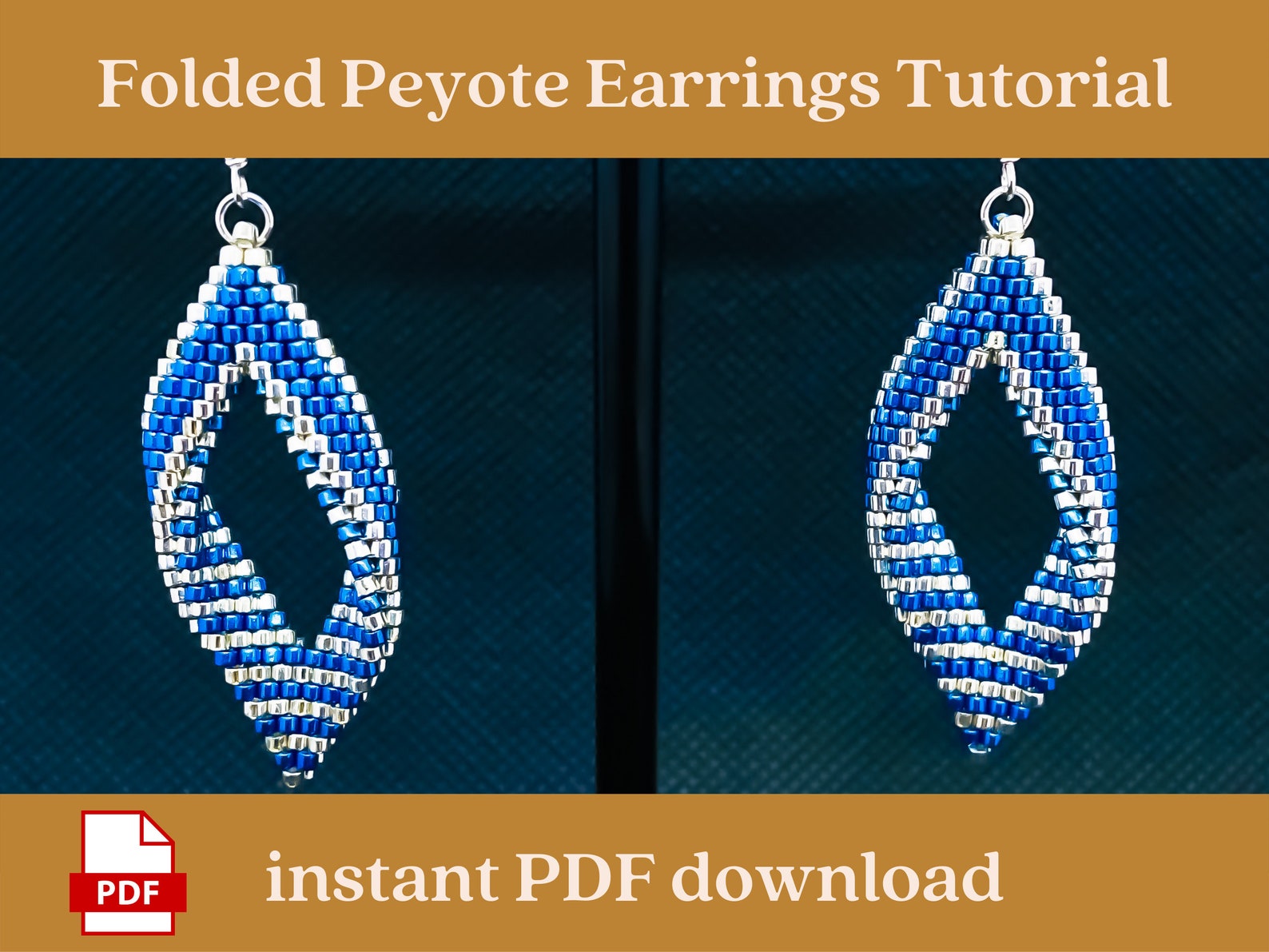 Twisted Peyote Beaded Earrings Tutorial, Folded Peyote Leaf Tutorial ...