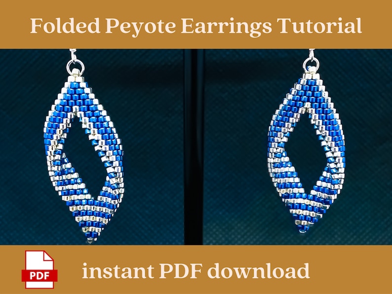 Twisted Peyote Beaded Earrings Tutorial, Folded Peyote Leaf Tutorial ...