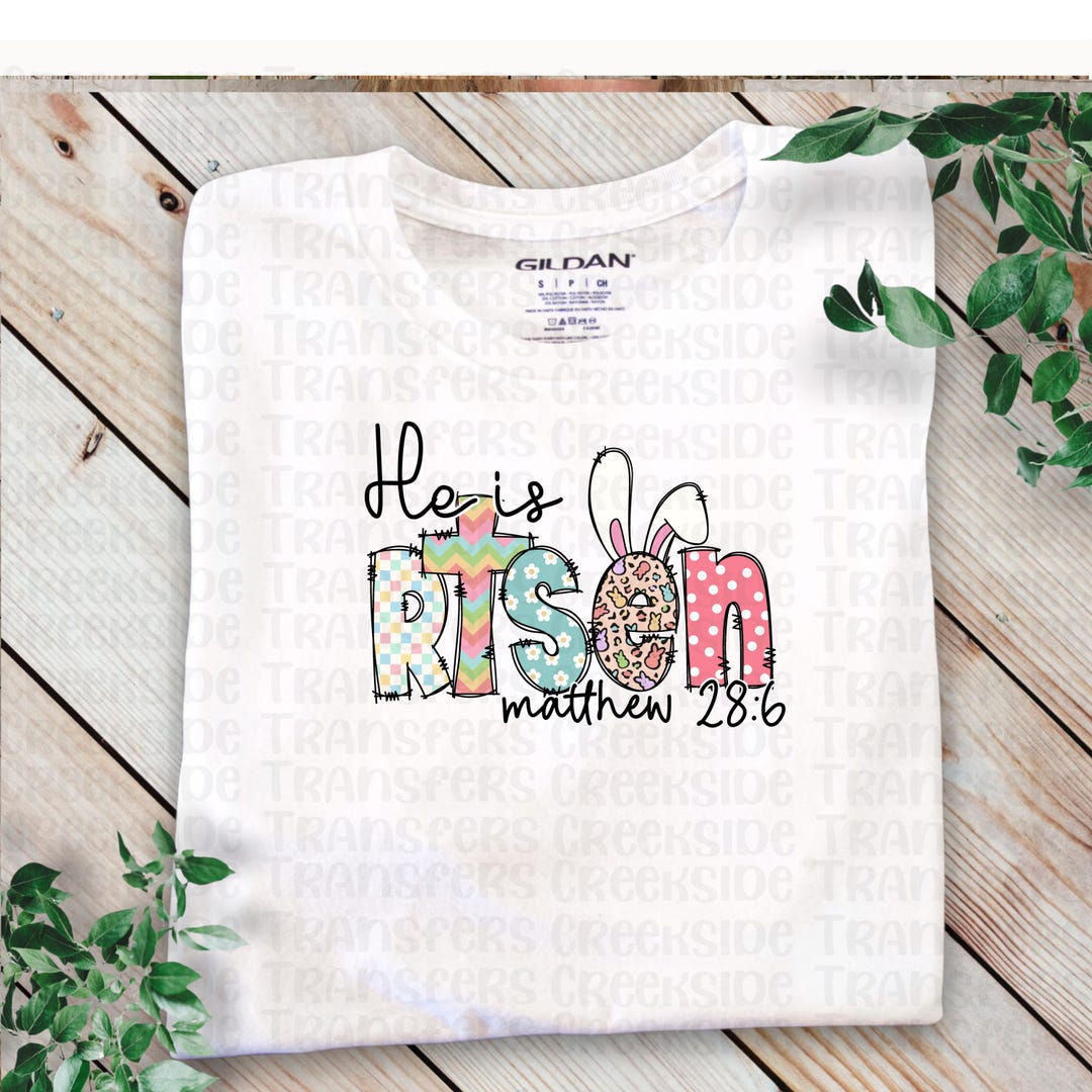 He is Risen Sublimation Transfer - Easter Sublimation - Ready to Press ...