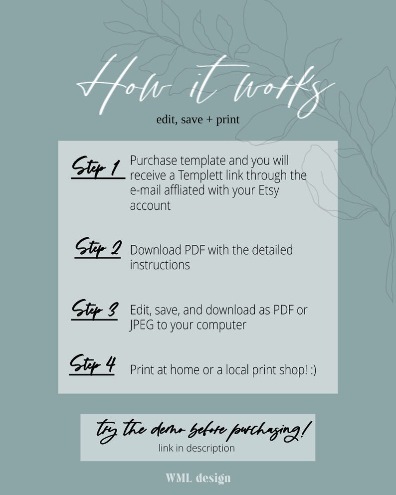 Modern & Simple Save the Date Template 100% EDITABLE DIY | Etsy