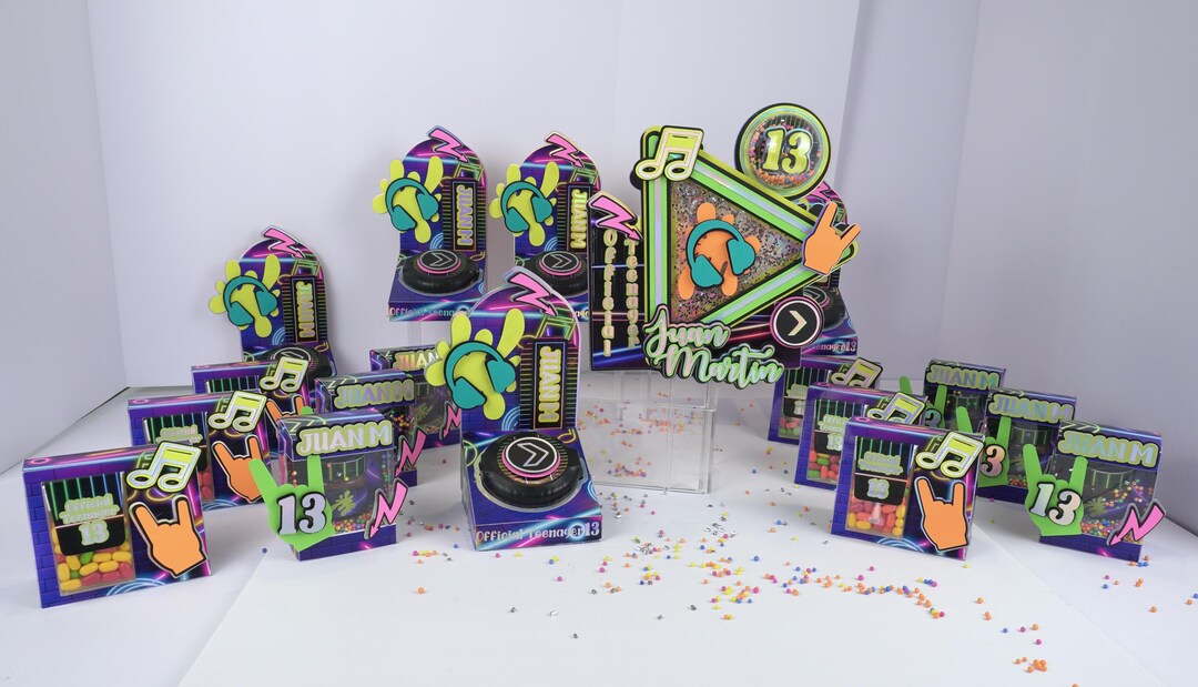 Teen Music Theme Party Kit: Custom Cake Topper & Treats - Etsy