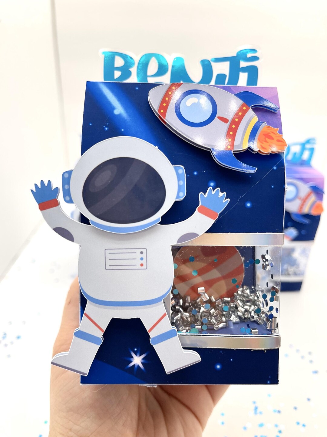 Space Kid's Shaker Gable Box, Party Favors, Proposal Box, Personalized ...