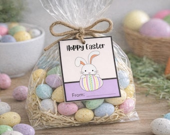 Printable Easter Gift Tag | Easter Basket Tag | Hoppy Easter Tag ...