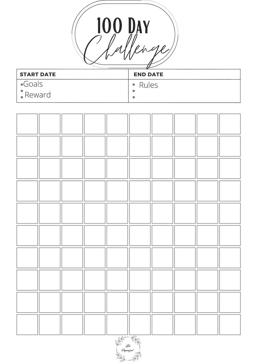 100 Day Challenge - Etsy