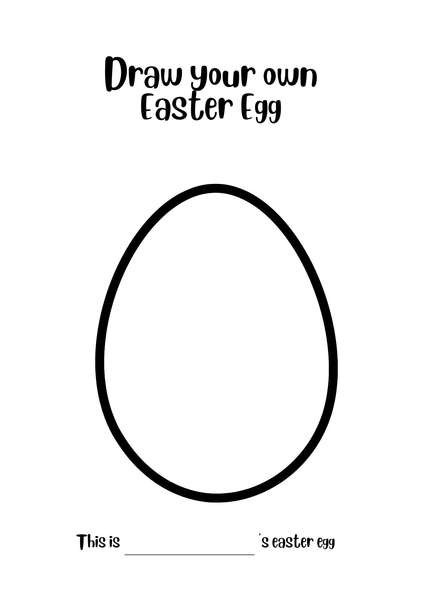 Draw Your Own Easter Egg - Etsy