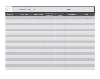 Seed Inventory List Spreadsheet for Seed Saving and - Etsy