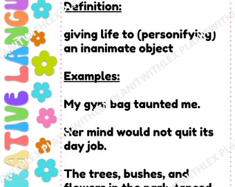 Figurative Language Posters, English Classroom Posters, Writing Posters ...