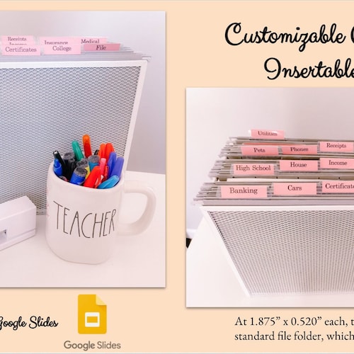 Organizing File Folder Labels Tabs customizable Printable - Etsy