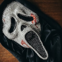 Crystalized Bedazzled Bling Bloody Scream Ghostface Mask - Etsy