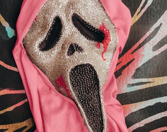 Crystalized Bedazzled Bling Bloody Scream Ghostface Mask - Etsy
