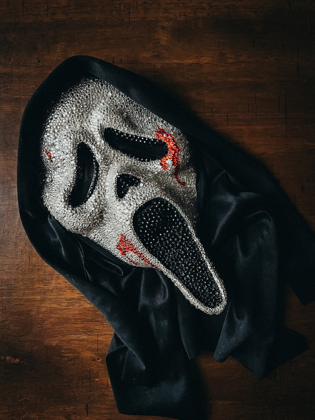 Crystalized Bedazzled Bling Bloody Scream Ghostface Mask - Etsy