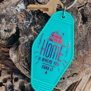 Camping Hotel Retro Motel Key Chain Camping Hotel Key Tag Camping Key ...
