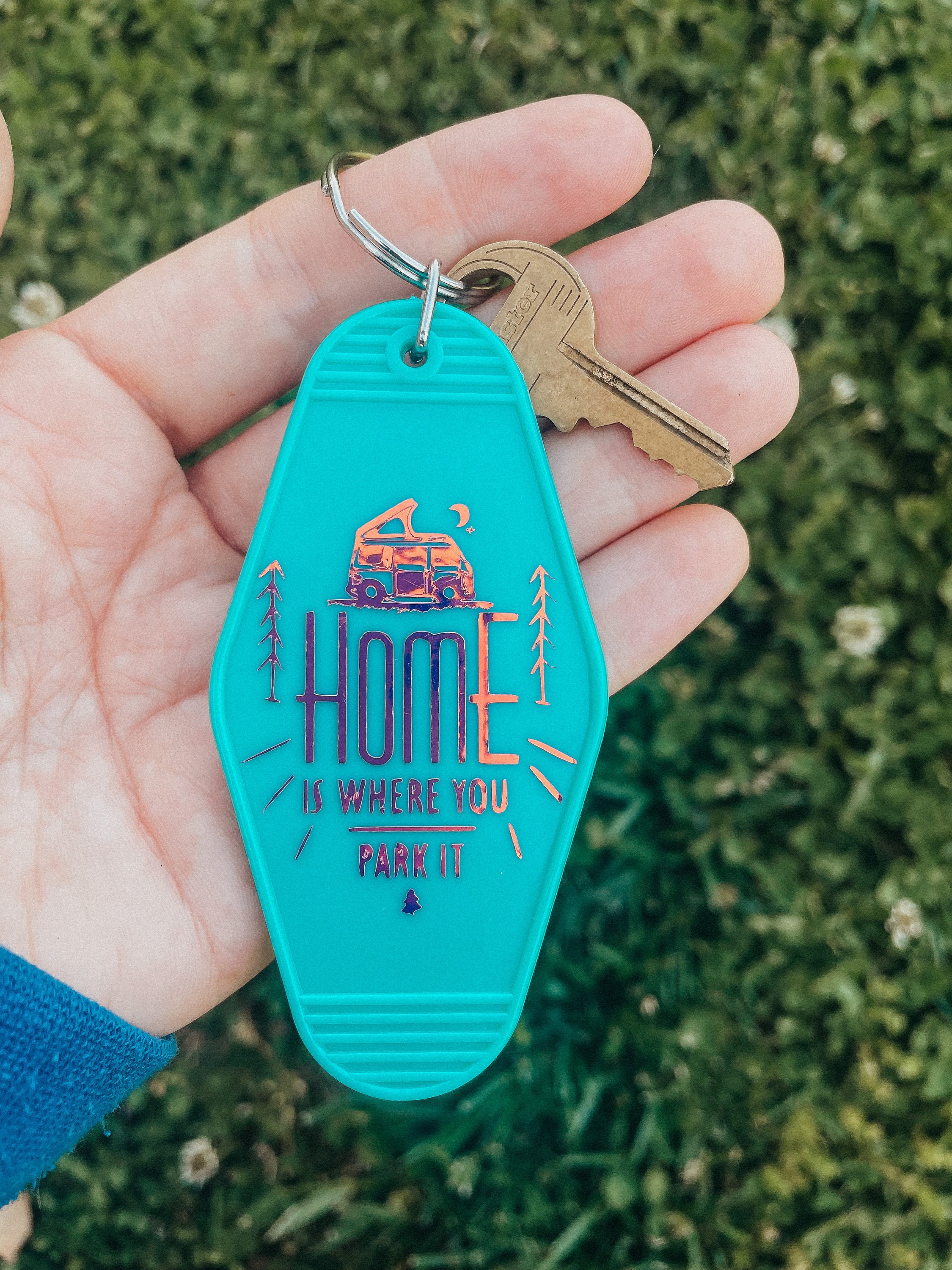 Camping Hotel Retro Motel Key Chain Camping Hotel Key Tag Camping Key ...
