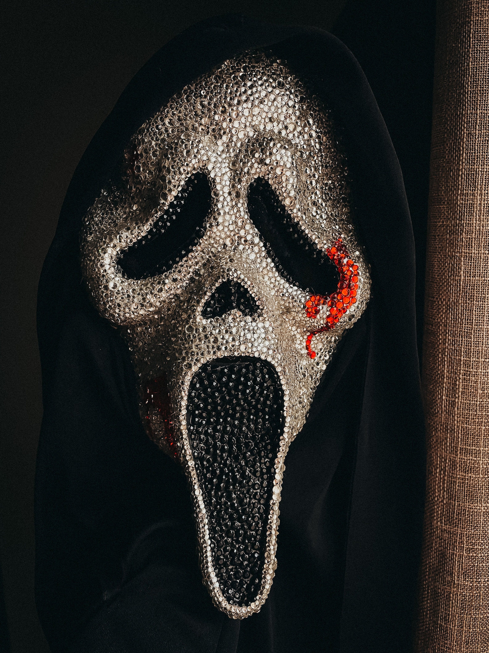 Crystalized Bedazzled Bling Bloody Scream Ghostface Mask - Etsy