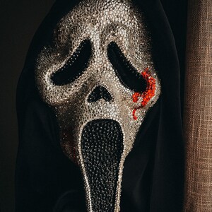 Crystalized Bedazzled Bling Bloody Scream Ghostface Mask - Etsy