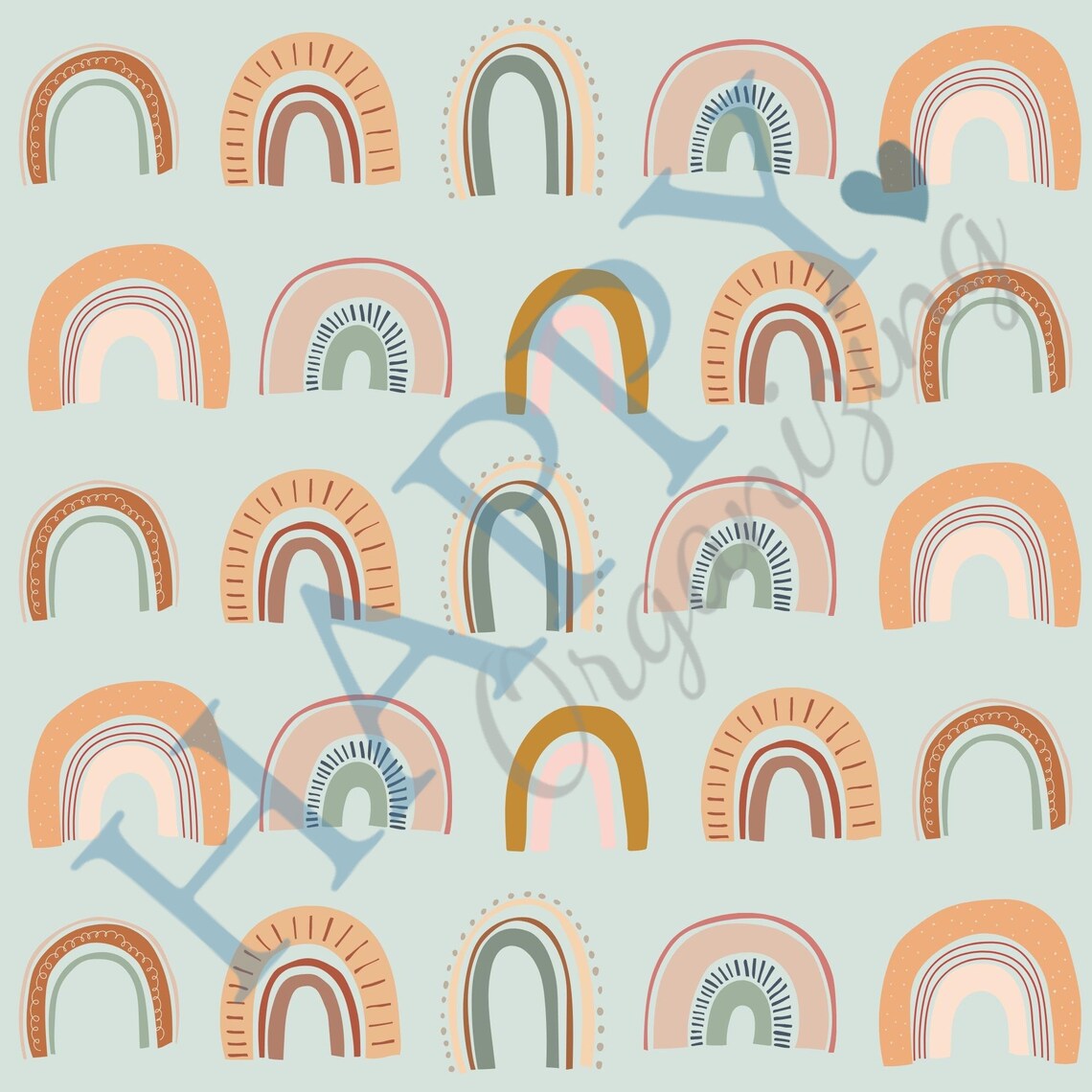 Organic Rainbow Digital Paper, Rainbow Paper, Organic Rainbows ...