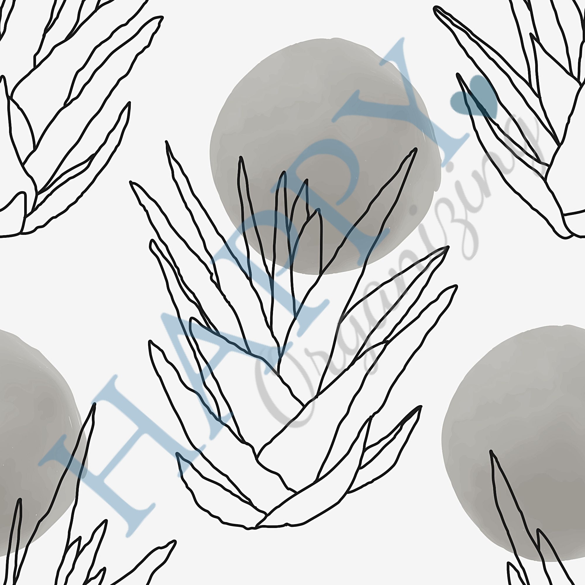 10 Tropical Digital Papers, Black and White Paper, Tropical, Summer ...